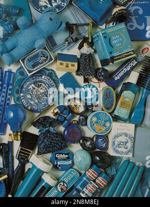 All blue items blue things on photogrpah blue photograph Stock Photo ...