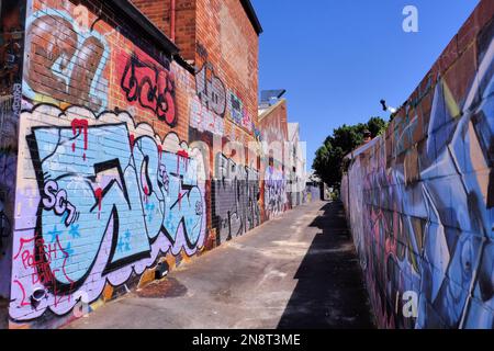 Perth: Street art along Mereny Lane, Highgate, Perth, Western Australia ...