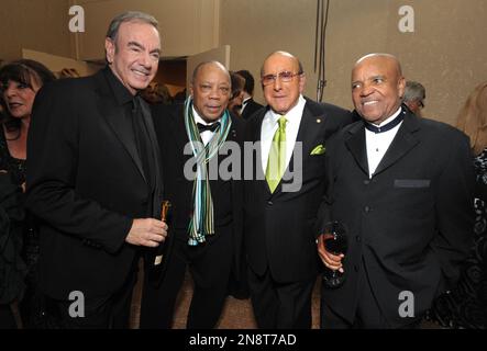 From left, Neil Diamond, Quincy Jones, and Berry Gordy attend The ...