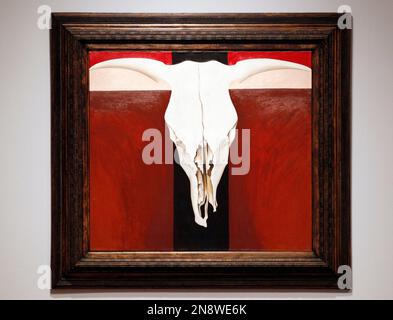 Georgia O'Keeffe, Cow's Skull Red, White , Blue (1931) on display at ...