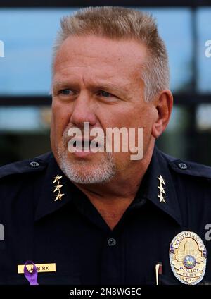Westminster Police Chief Lee Birk, center, and Jefferson County ...