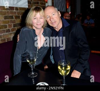 Mark Knopfler and Kitty Aldridge at the launch of Salman Rushdie's new ...