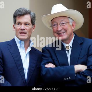 Billionaire hedge fund manager Louis Bacon uses a map to show his ranch ...