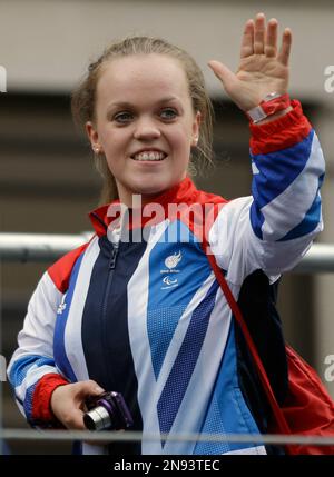 Ellie Simmonds of Team GB Olympians leaving Buckingham Palace after the ...