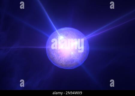 Radioactive decay. Unstable atomic nucleus loses energy by radiation ...