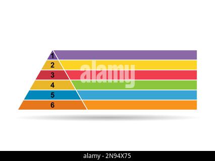 Pyramid infographic chart layout shadow, info modern concept step ...
