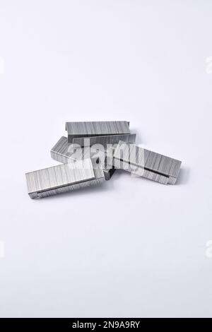 Close up of Stainless stapler isolated on white background Stock Photo ...