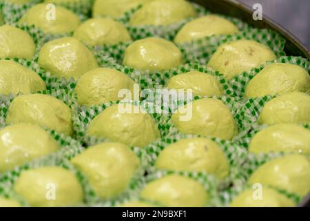 KUNSHAN, CHINA - FEBRUARY 11, 2023 - An employee of a pastry shop makes ...