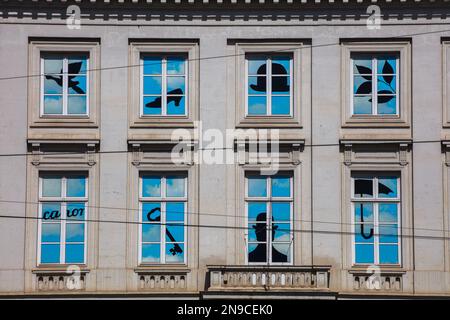 Magritte Museum, showing paintings of this Surreal artist. Brussels ...
