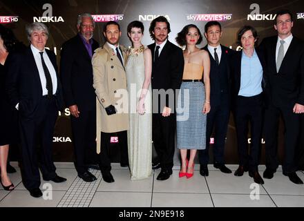 Tom Hardy, Anne Hathaway and Christian Bale arrive at the premiere of ...