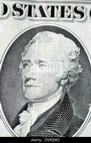 The portrait of Alexander Hamilton, who served as the first U.S ...