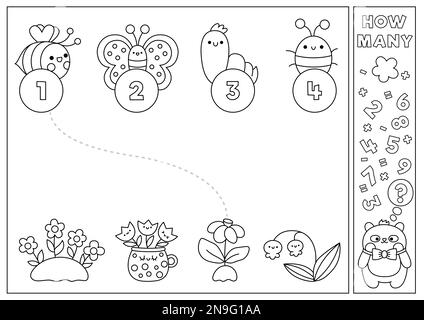 Easter matching game with spring flowers. Holiday math activity for ...
