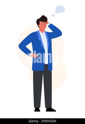 cartoon cloud character with thought bubble Stock Vector Image & Art ...