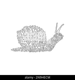 snail continuous one line drawing of isolated Stock Vector Image & Art ...