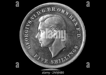 Obverse of a 1951 Festival of Britain five shilling crown coin ...