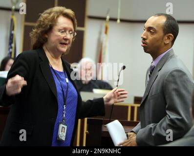 Florida A&M drum major Shawn Turner, right, appears in court with ...