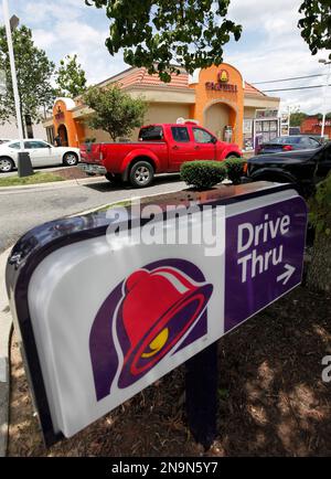 Taco Bell drive thru menu Stock Photo - Alamy