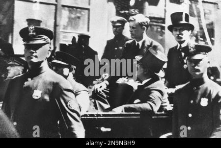 A ticker-tape parade for Charles Lindbergh in New York after his trans ...
