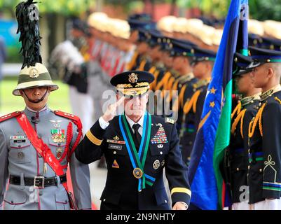 Armed Forces of the Philippines spokesman Col. Marcelo Burgos shows a ...