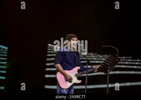 Singer-songwriter, Faruq Mahfuz Anam commonly known as James performs on stage at the Hope ...