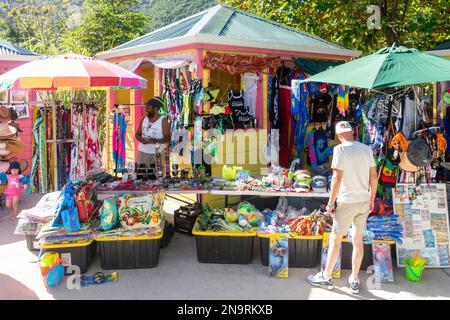 Beach shop display at Cane Garden Bay, Tortola, The British Virgin ...