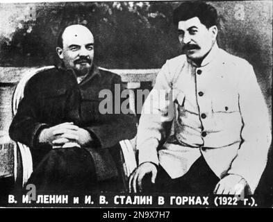 Vladimir Lenin and Joseph Stalin, famous soviet politician leaders ...