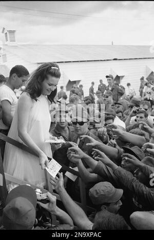 Miss America 1967 Jane Jayroe and troupe entertain U.S. GIs in Vietnam ...