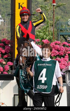 Italian jockey Umberto Rispoli riding Japanees horse Rulership ...