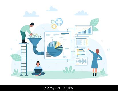 diagram funnel cartoon vector illustration Stock Vector Image & Art - Alamy