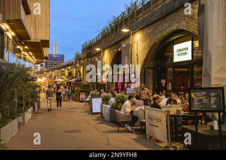 Bars under the arches next to Battersea Power Station, South London ...