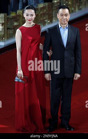Chinese actress Yao Chen, left, and Hong Kong actor and director ...
