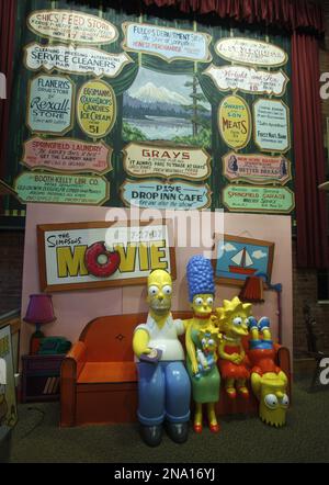 A Simpsons display at the Springfield Museum in Springfield, Oregon ...