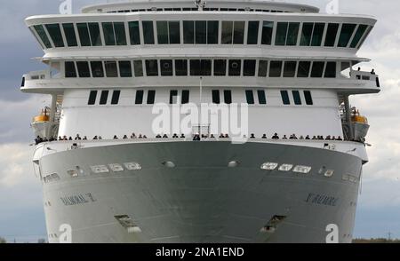 The MS Balmoral sets sail for the Titanic memorial cruise from ...