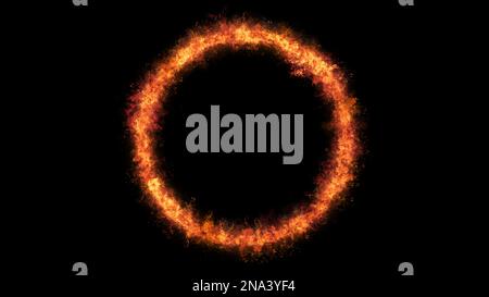 Fire ring. Abstract fiery circle on a white background Stock Photo - Alamy