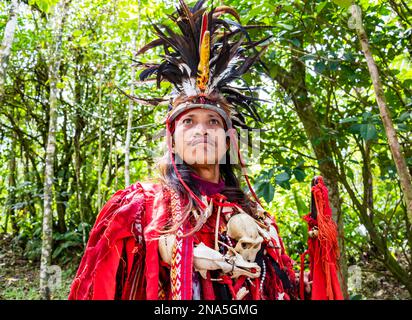Minahasan tribesman by Mount Mahawu; North Sulawesi, Indonesia Stock ...