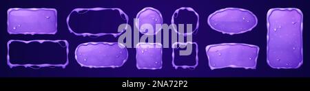 Slime name plate kit for game ui. Purple phlegm texture square and ...