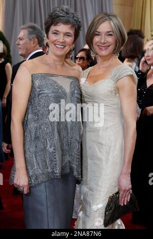 Amanda Forbis, left, and Wendy Tilby arrive at the Oscars on Sunday ...