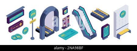 Isometric metro or subway map. Underground way. Fictional metro map ...