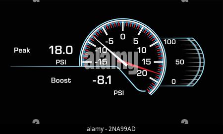 Car digital dashboard speedometer display fuel panel. Car cluster ...