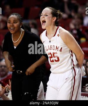 Oklahoma guard Whitney Hand, left, grabs the ball in front of Central ...