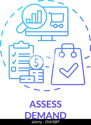 Assess blue gradient concept icon Stock Vector Image & Art - Alamy