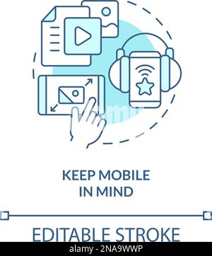 Keep mobile in mind concept icon Stock Vector Image & Art - Alamy