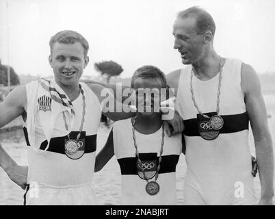 Olympic Games, Rome 1960, Klaus Wagner (GER) riding Famul across a ...