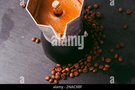 Geyser coffee maker for aromatic brewed coffee Stock Photo - Alamy