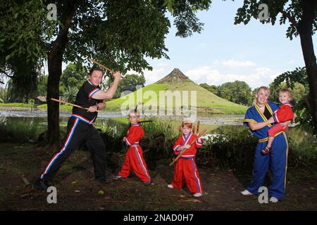 Swiss couple Andy and Carmen Kunz, pose for a picture together with ...