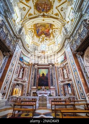 Chapel of San Francesco Xavier in the baroque style church of Jesus (chiesa del Gesu' ) called ...