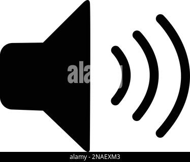Audio speaker high or increase and loud volume sound flat vector icon ...