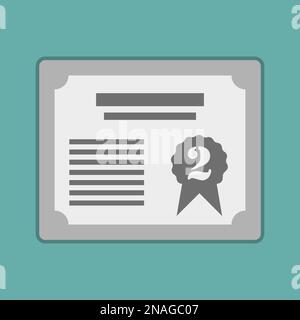 Prize silver certificat for 2st. Vector illustration eps10 Stock Vector ...