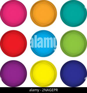 Set of colored magnets in a flat design on a white background. Vector ...