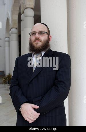 Rabbi Menachem Stern of Brooklyn, N.Y., stands outside of the Shul ...